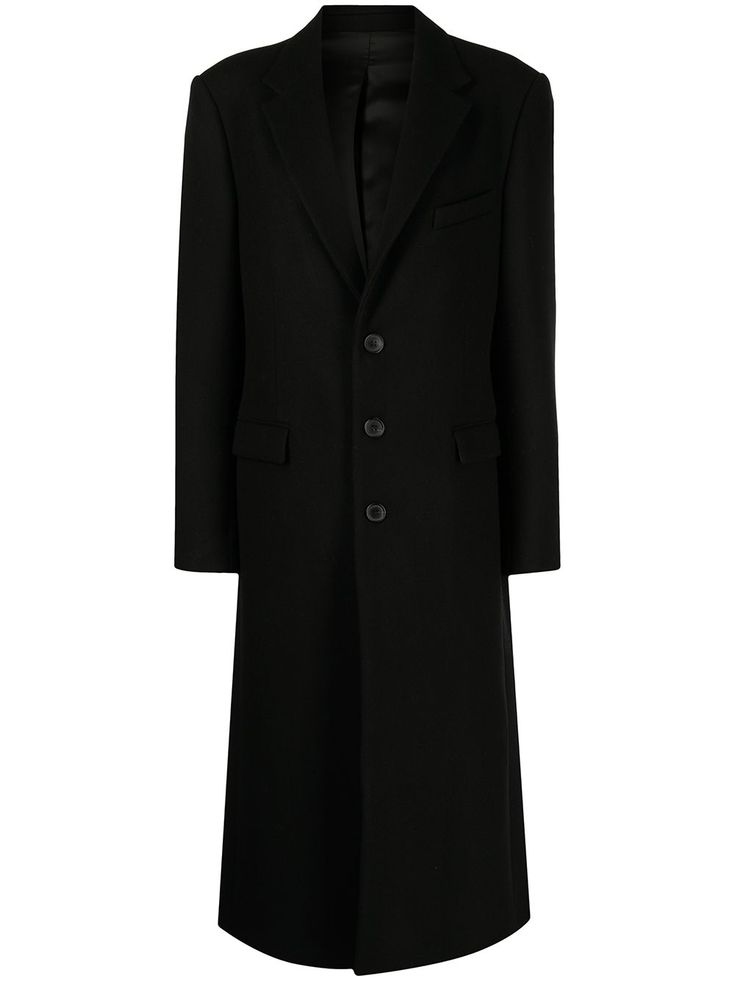 Wardrobe Nyc Single Breasted Wool Coat Black Single Breasted Coat