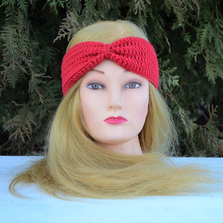 Womens Knotted Turban Woolen Headband Ear Warmer Wool Headband