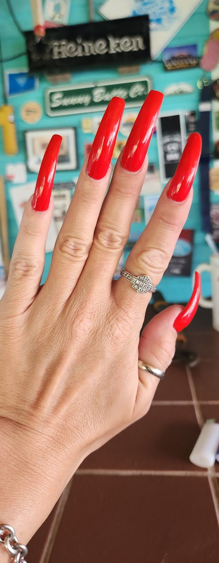 Sexy Nails Cute Nails Long Red Nails Crazy Fashion Pretty Acrylic