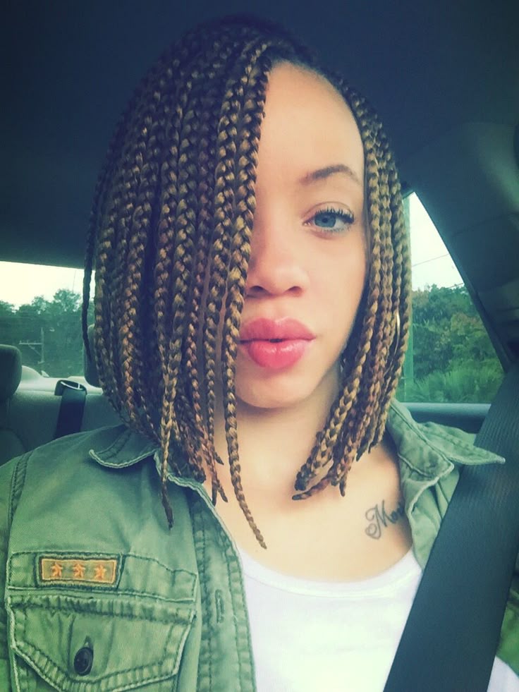 Box Bob Braids Natural Hair Box Braids Short Box Braids Big Braids Braids For Black Hair