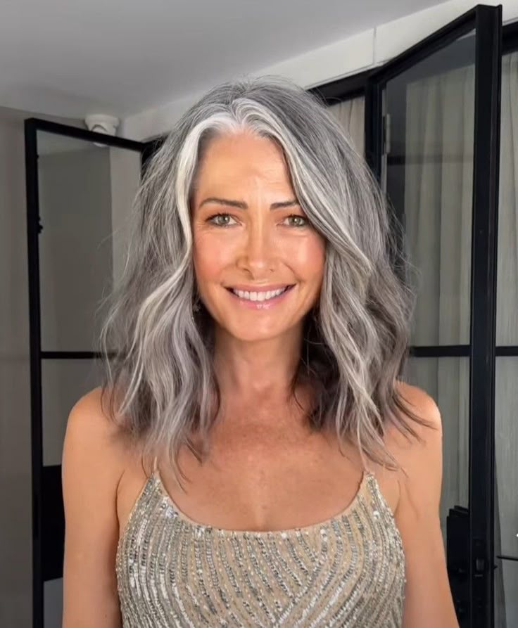 Natural Hair Short Cuts Natural Gray Hair Long Gray Hair Long Layered Hair Medium Length