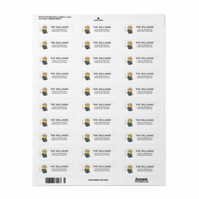 Despicable Me Minion Carl Label Zazzle Despicable Me Despicable Despicable Minions