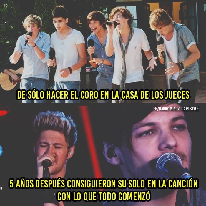 The One Direction Song Is In Spanish And There Are Two Pictures With