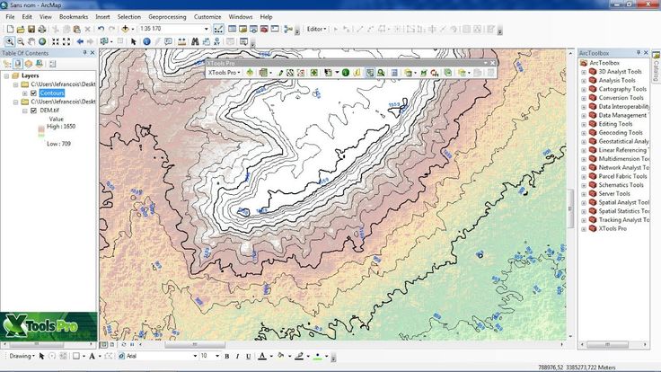 Arcgis Converting Raster Data Models To Contour Polyline Features By Xtools Pro Raster