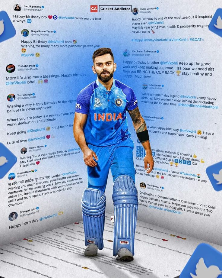Virat Kohlis Birthday Virat Kohli Birthday Wishes Full Sleeve Tshirt