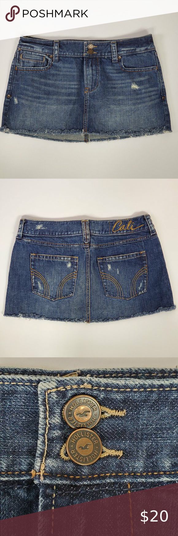 Hollister Cali Denim Jean Mini Skirt 5 Jean Mini Skirts Mini Skirts