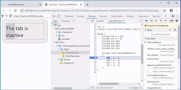 Debugging Blazor App In The Browser