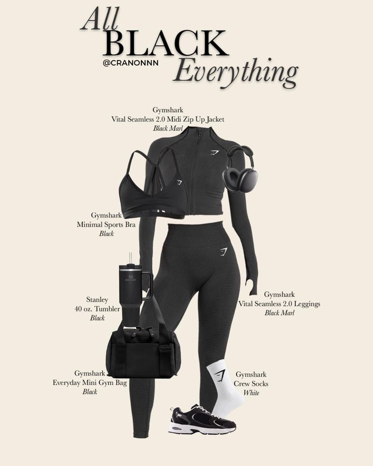 all black everything outfit 🖤 | @cranonnn | Gym outfit, Workout clothes ... all black everything outfit 🖤 | @cranonnn | Gym outfit, Workout clothes ...