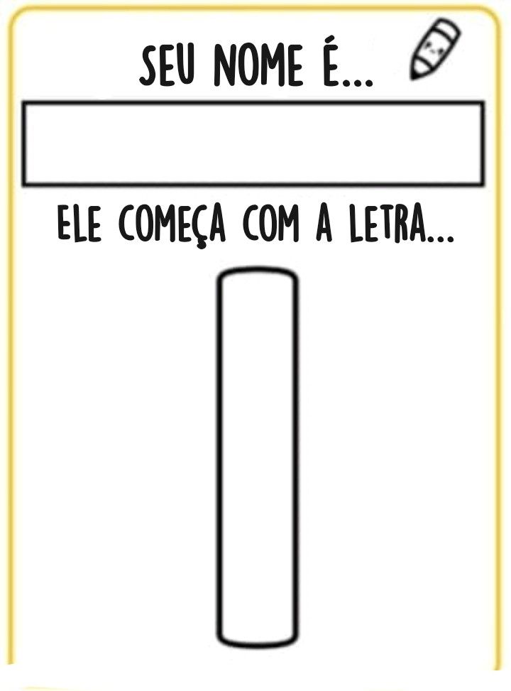Seu nome é... Ele começa com a letra... | Atividades de nomes pré ... Seu nome é... Ele começa com a letra... | Atividades de nomes pré ...