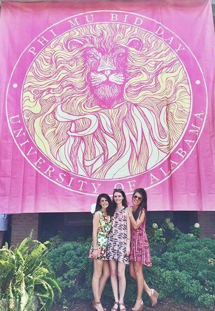 Phi Mu Sorority Banner Bid Day Sorority Recruitment Banners