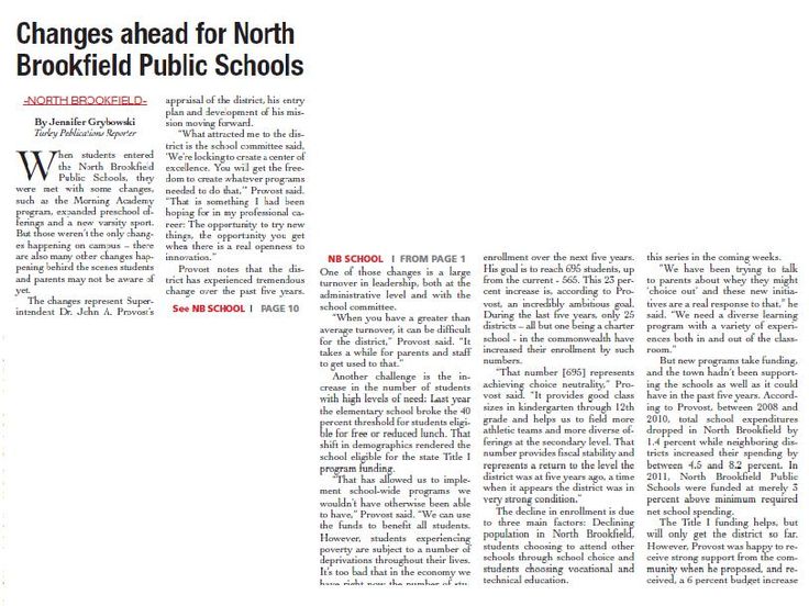 Changes ahead for North Brookfield Public Schools | Public school ... Changes ahead for North Brookfield Public Schools | Public school ...