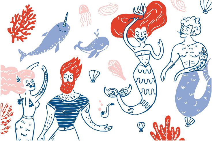 Underwater Love Png Clip Art Set Vector Clipart Mermaid Clipart Clip Art