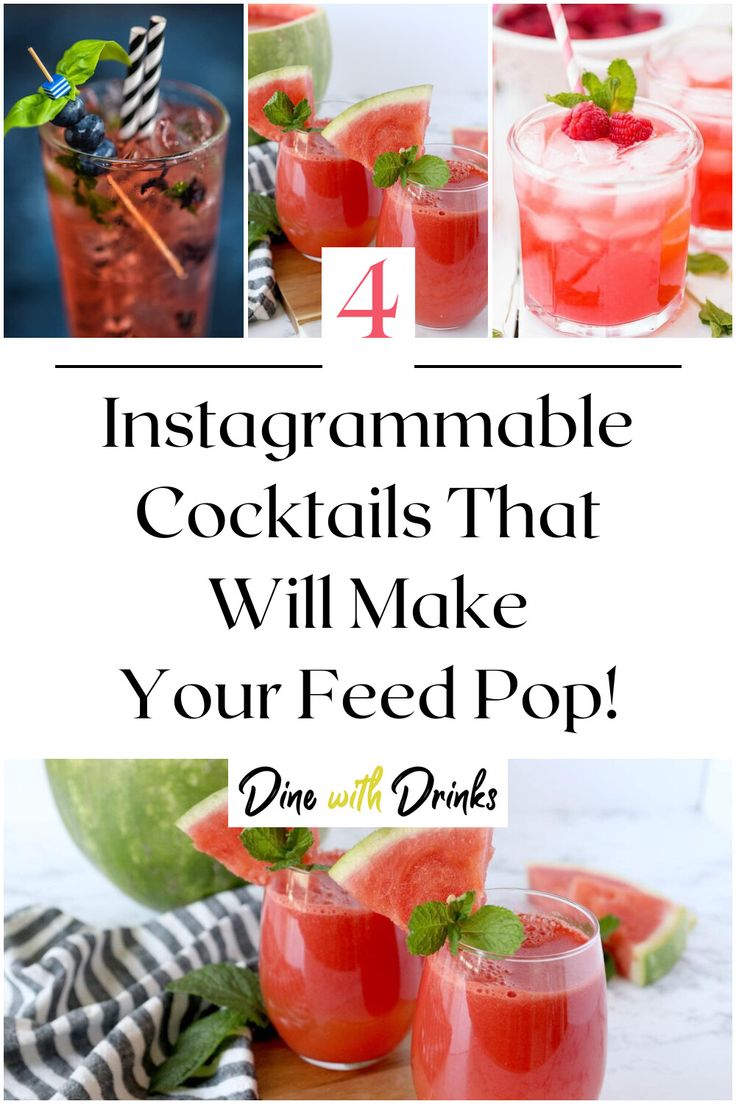 4 Instagrammable Cocktails That Will Make Your Feed Pop Dinewithdrinks Recipe In 2023
