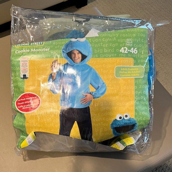 Cookie Monster 2 Piece Costume Adult Adult Costumes Monster Cookies Cookie Monster Costume
