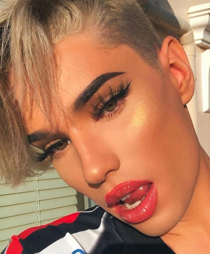 Black Couples Goals Couple Goals Men Wearing Makeup Juicy Lips Androgynous Pretty Men Fem