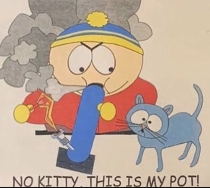 No Kitty This Is My Pot Pie South Park Cartman South Park Funny South Park Memes