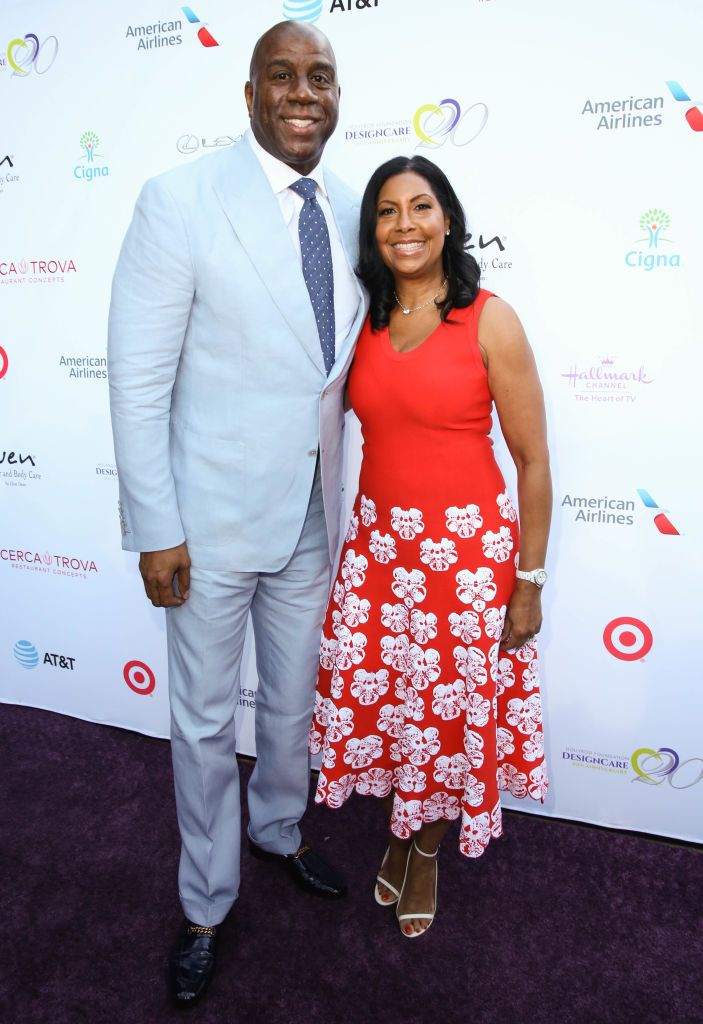 Honoree Earvin Magic Johnson Nba And Wife Cookie Johnson Attend The Black Celebrity