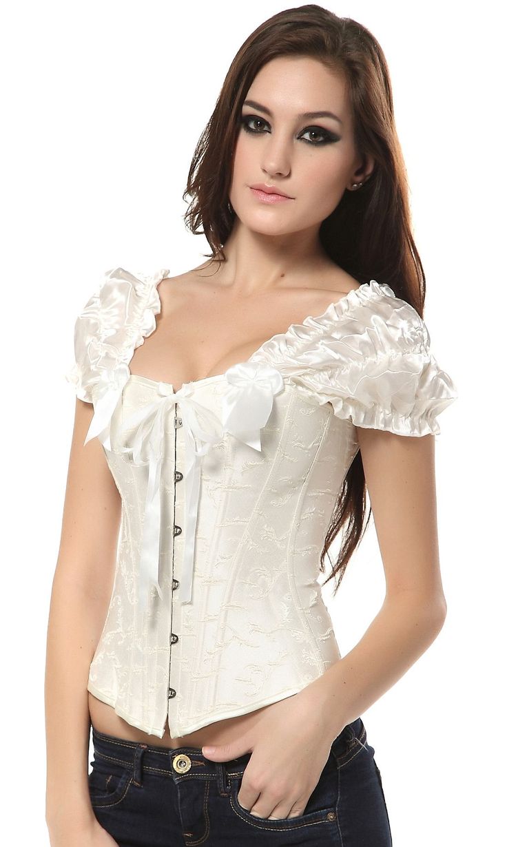 White Corset Top With Black Straps Women Corset Black Corset Top White Corset Top