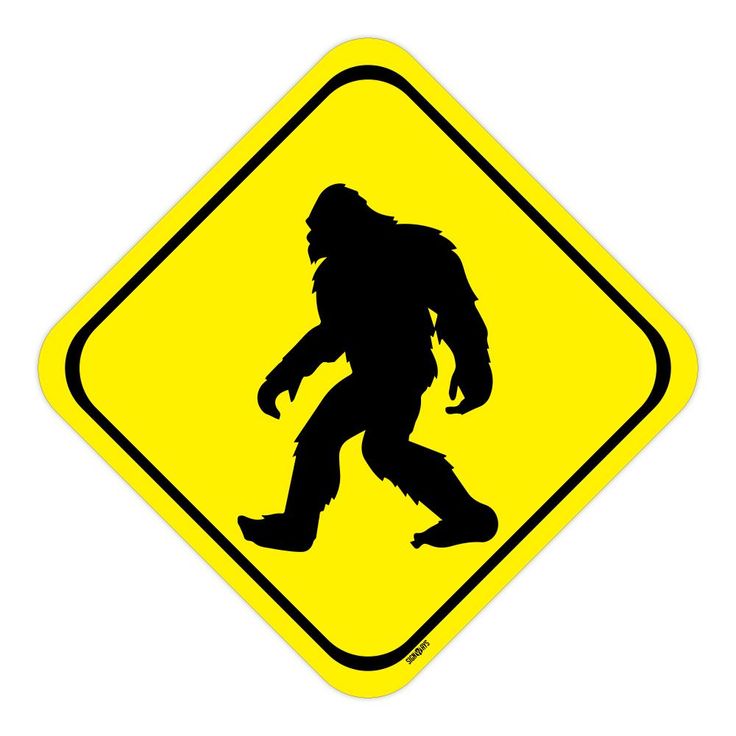 Sasquatch (Bigfoot) Crossing Sign | Crossing sign, Sasquatch ... Sasquatch (Bigfoot) Crossing Sign | Crossing sign, Sasquatch ...