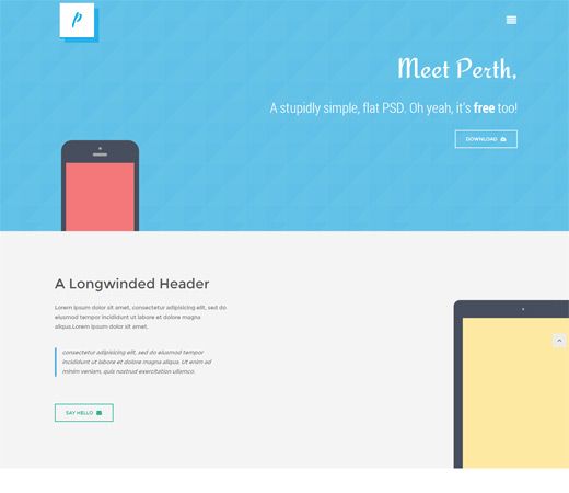 The Website Is Designed To Look Like It Has An Image Of A Phone And Tablet
