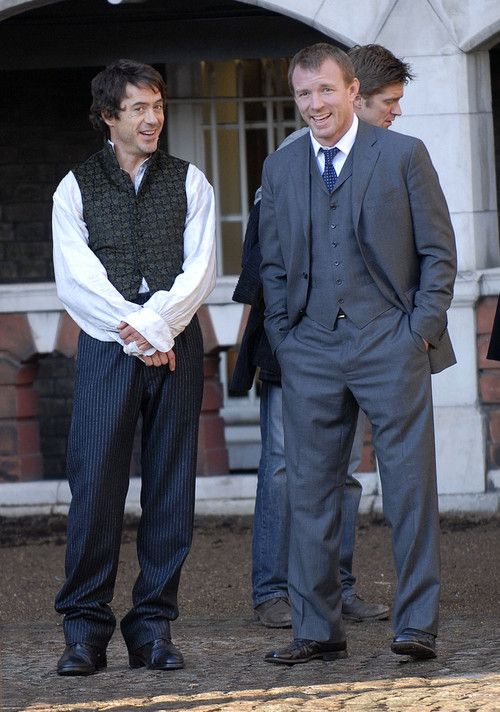Rdj And Guy Ritchie On The Set Of Sherlock Holmes 2009 Sherlock Holmes Robert Downey Jr