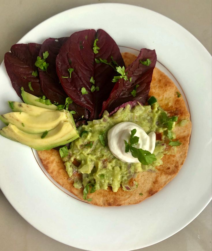 Baked Tortilla With Avocado Avocado Avocado Dip Red Spinach
