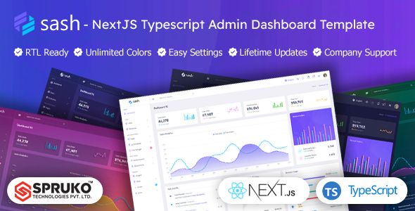 Sash Nextjs Typescript Admin Dashboard Template Graphicfort In 2024