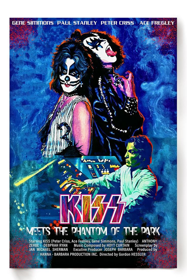 Kiss Meets The Phantom Of The Dark Movie Wall Art T For Kiss Fan Movie Lover Ace Frehley