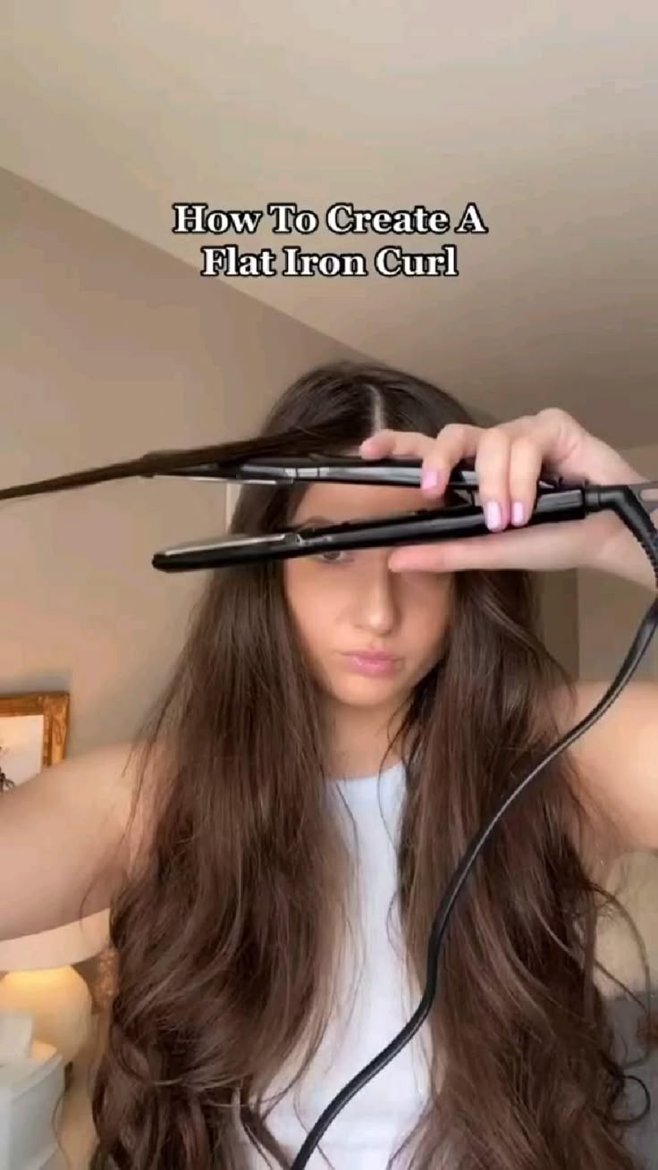 How To Curl Hair Perfectly Long Hair Styles Curly Hair Tips Curl Hair With Straightener