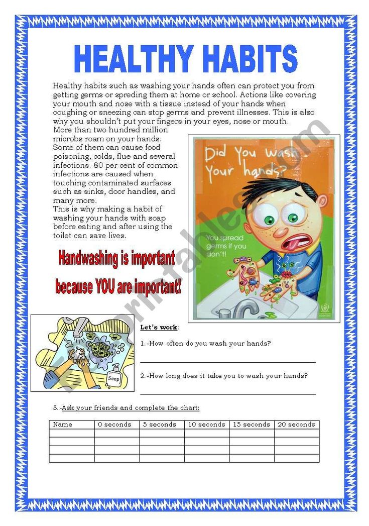 Healthy Habits - ESL worksheet by WiPo | Healthy habits, Exercise for ... Healthy Habits - ESL worksheet by WiPo | Healthy habits, Exercise for ...
