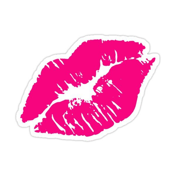 Pink Lips Sticker Decorate Your World