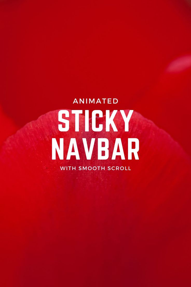Animated Sticky Navbar with Smooth Scroll | Sticky, Scroll, Css Animated Sticky Navbar with Smooth Scroll | Sticky, Scroll, Css