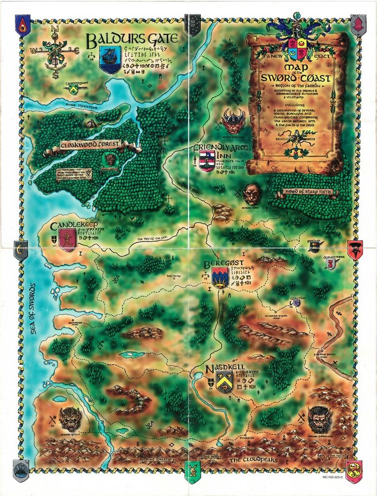 Baldurs Gate World Map Fantasy Map For Dandd
