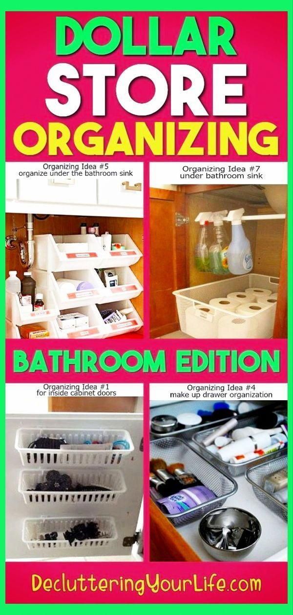 Dollar Tree Bathroom Storage Ideas To Organize Small Cluttered Bathroom