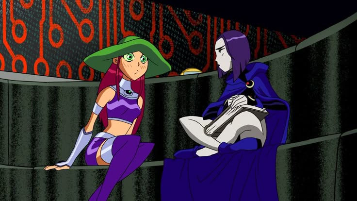 Starfire And Raven Screen Cap Teen Titans Teen Titans Starfire And