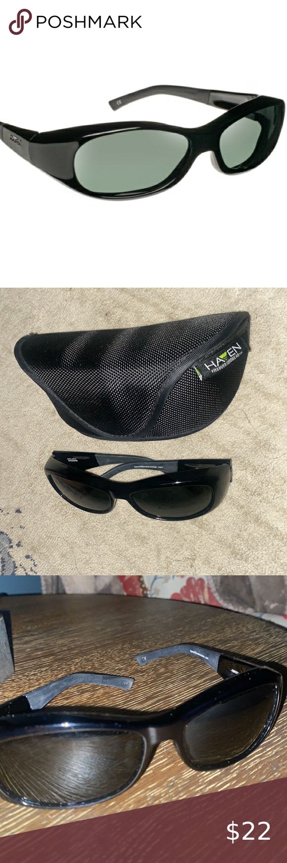 Haven Designer Fitover Sunglasses Avalon In Black And Polarized Grey Lens Fit Over Sunglasses