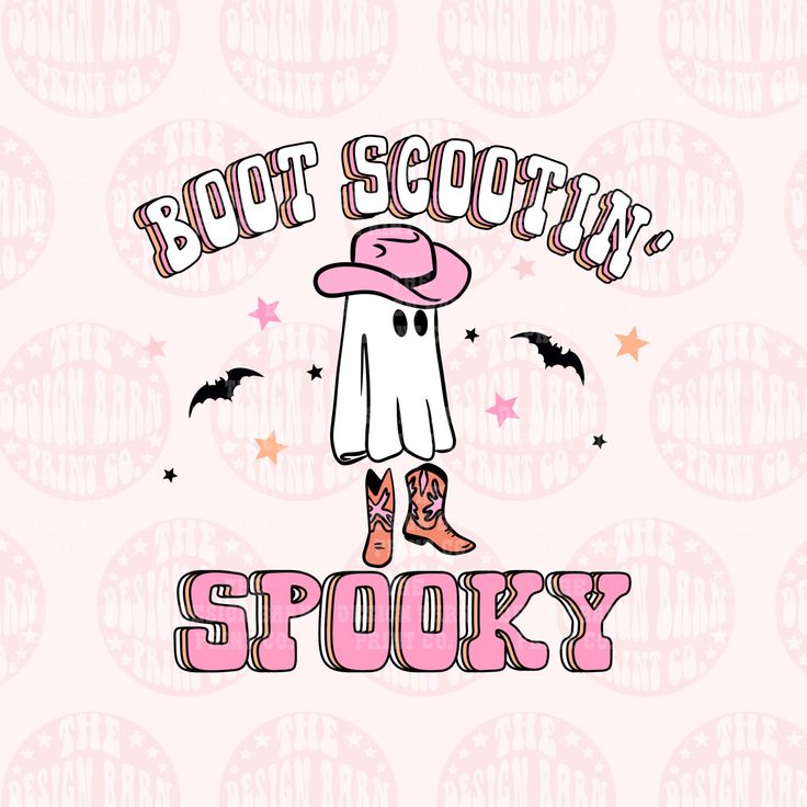 Digital Boot Scootin Spooky Png Country Halloween Design Halloween Png Sublimation Art Ghost