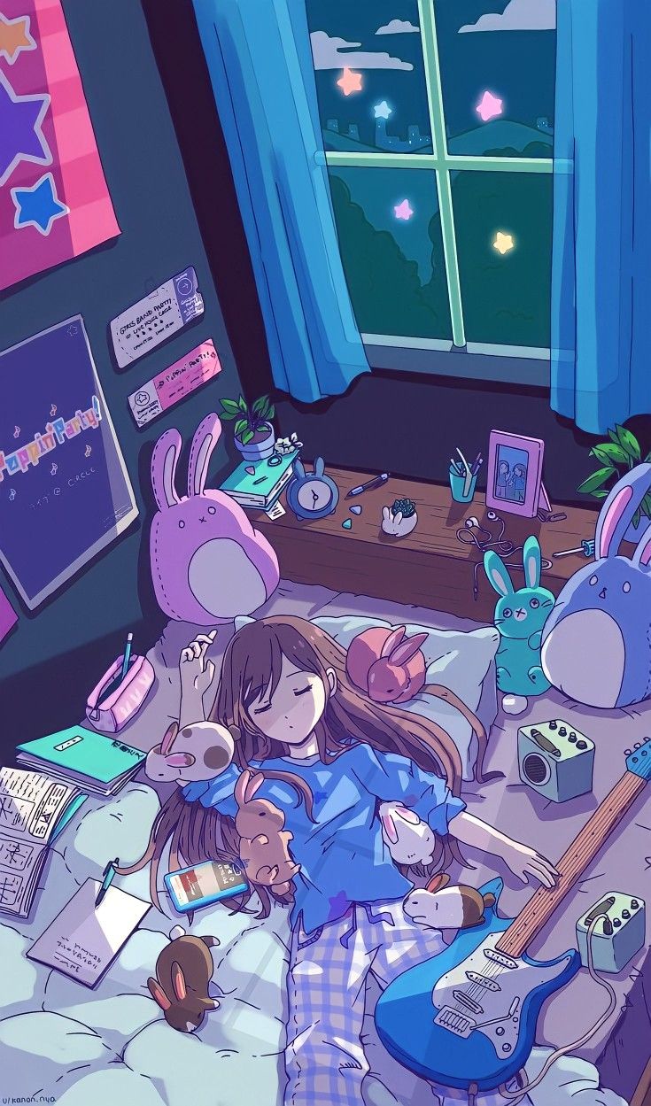 Goodnight Kawaii Tekeningen Coole Tekeningen Achtergronden
