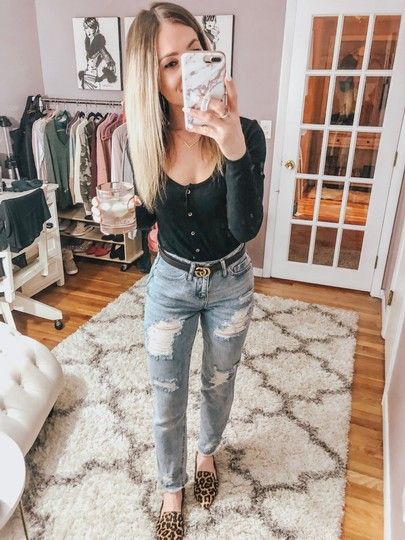 Date Night Outfit Mom Jeans And Leopard Flats Liketoknow It Liketkit