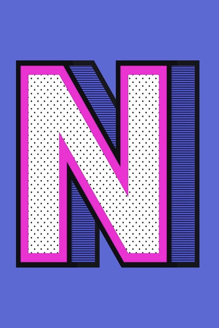 Isometric Halftone Effect Typography - Letter N Isometric Halftone Effect Typography - Letter N