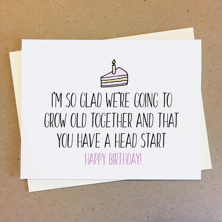 Funny Growing Old Birthday Card Growing Old Together and You Have a ... Funny Growing Old Birthday Card Growing Old Together and You Have a ...