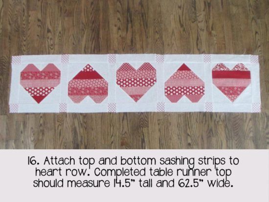 Jelly Roll Hearts Table Runner Jelly Roll Hearts Table Runner