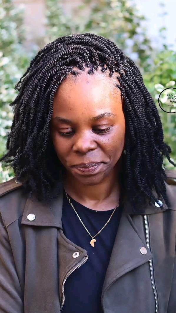 Afro Nubian Twists Twist Hairstyles Short Hair Twist Styles Kinky Twist Hairstyles Braids