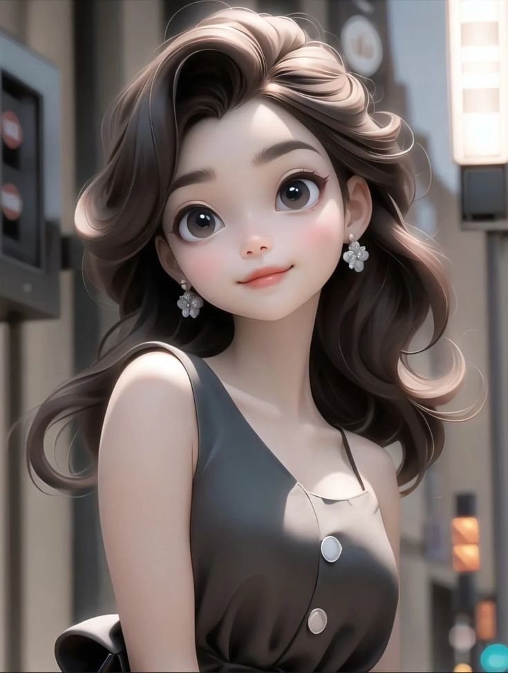 Pin By Muhammad Omais On My Pics Cute Girl Illustration Black And