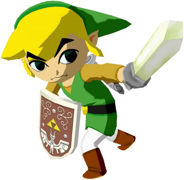 Link From The Official Artwork Set For Tloz Thewindwaker On