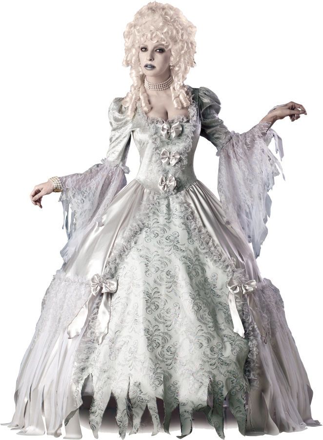 Corpse Countess Zombie Womens Costume Victorian Wedding Gown Bride