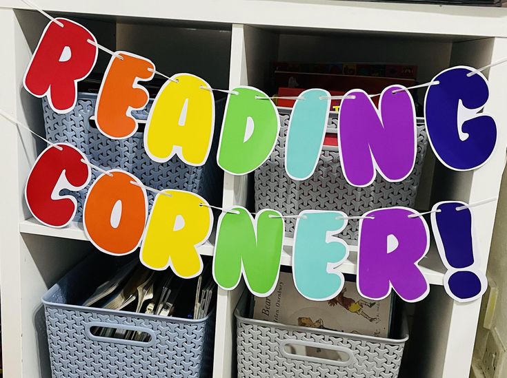 Printable Rainbow Reading Corner Banner, Instant Download Reading ... Printable Rainbow Reading Corner Banner, Instant Download Reading ...