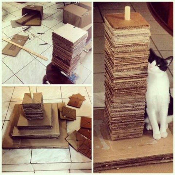 Cardboard Cat Tree Ideas On Foter Cat Diy Homemade Cat Tower Diy