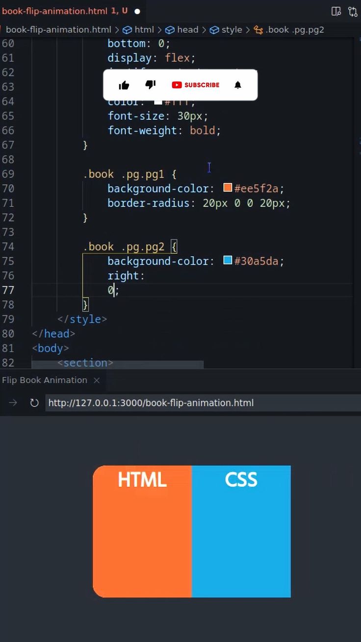 In This Video Youll Learn How To Use Css 3 Transform To Create Book Flipping Animation Source