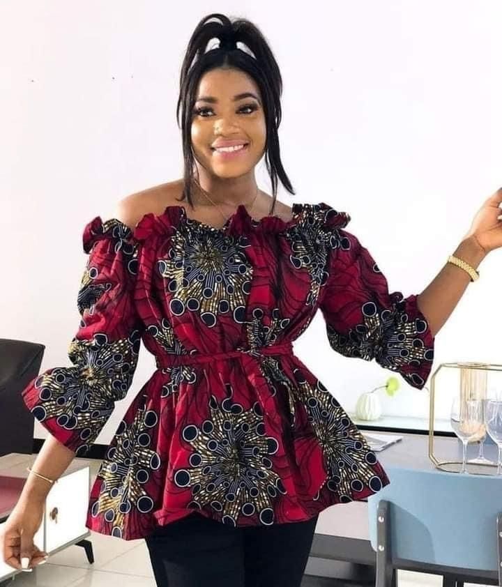 African Print Wrap Top Peplum Tops For Women Ankara Print Ankara Top